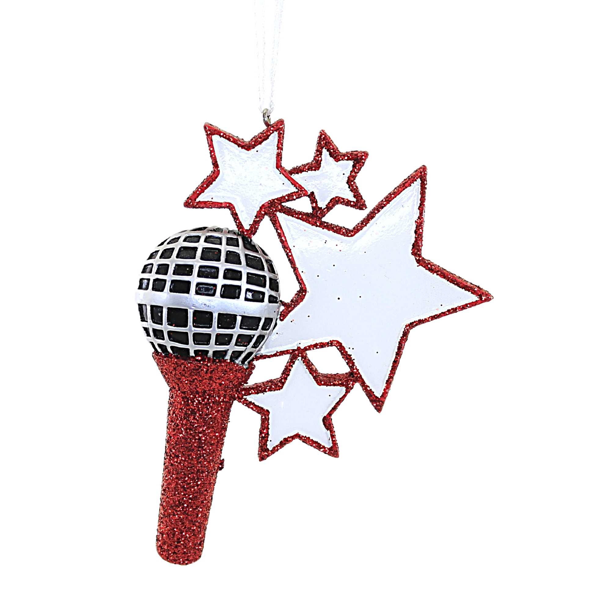Holiday Ornament Rock Star Microphone Resin Personalized It Karaoke ...