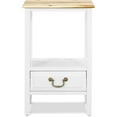 Home Square Traditional Tapered Wood End Table in White - Set of 2 ...