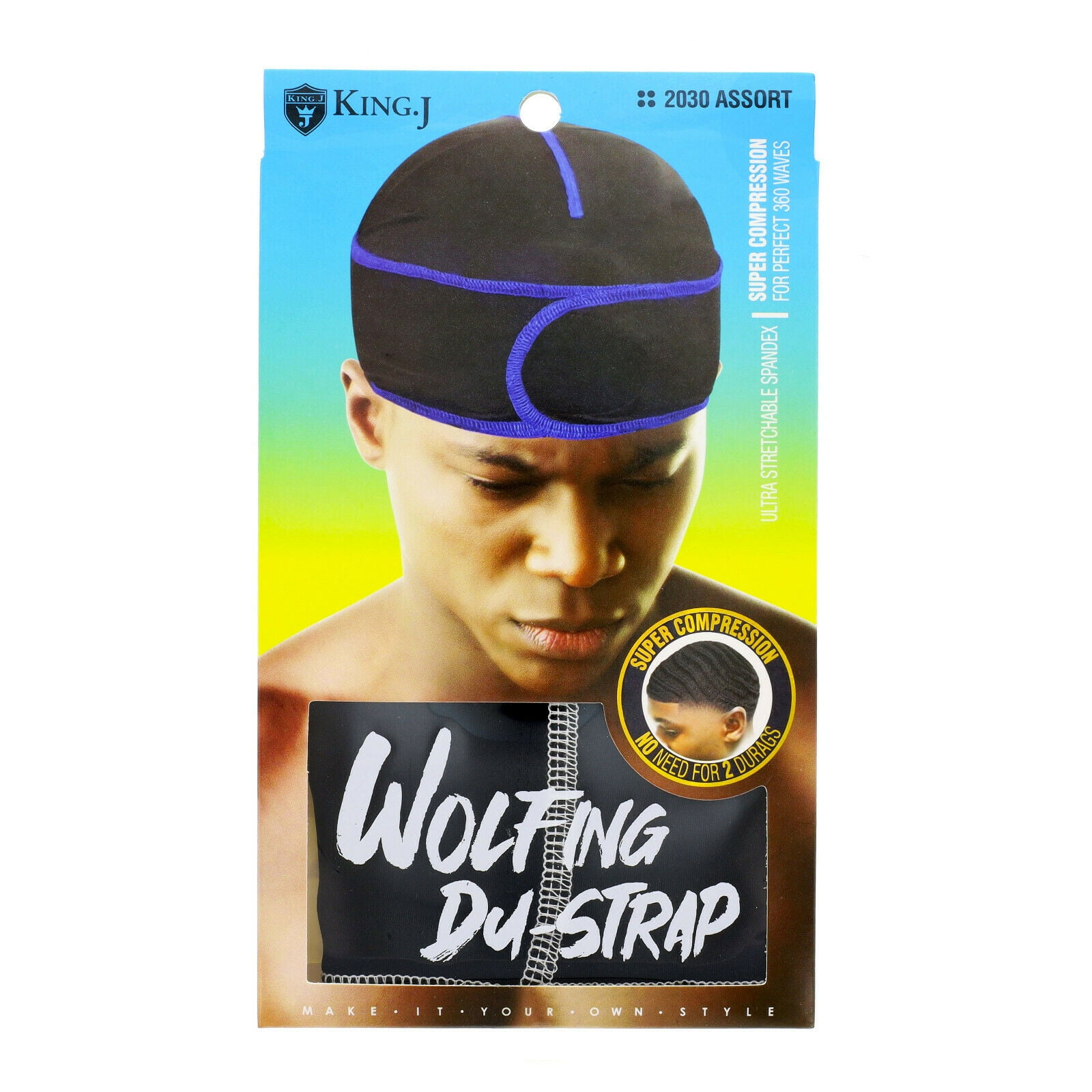 KING J Wolfing Du-Strap Super Compression Wave Cap 7 Colors 360 Waves ...