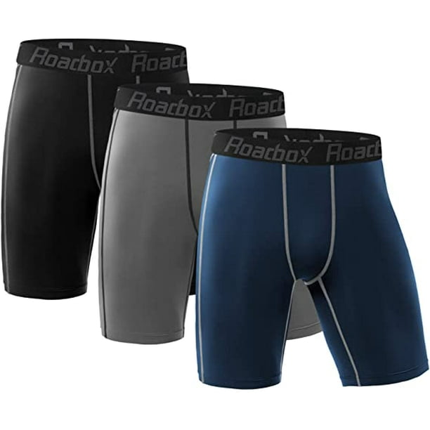 Roadbox 3 Pack Men's Compression Shorts Cool Dry Athletic Underwear for ...