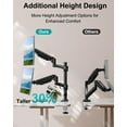 Dual Monitor Stand for Desk, Taller Monitor Arms for 2 Screens up to 32 ...