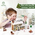 Christmas Snow Village Building Block Set with LED Lights Holiday ...