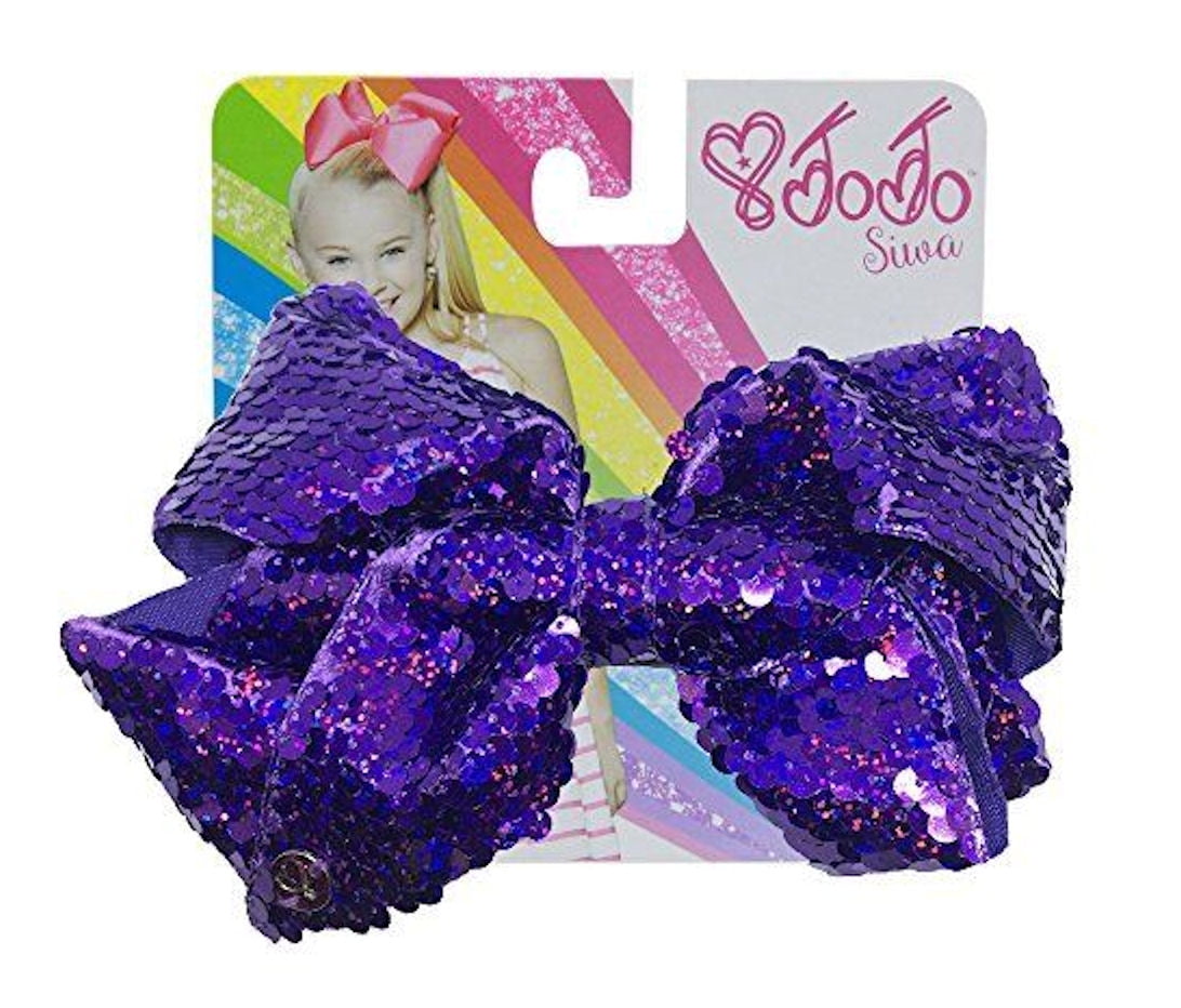 JoJo Siwa Large Cheer Hair Bow (Light Purple Sequin) - Walmart.com