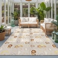 Cartoon Theme Washable Area Rug 2.7 x 5 ft Giraffe Elephant Lion Owl ...