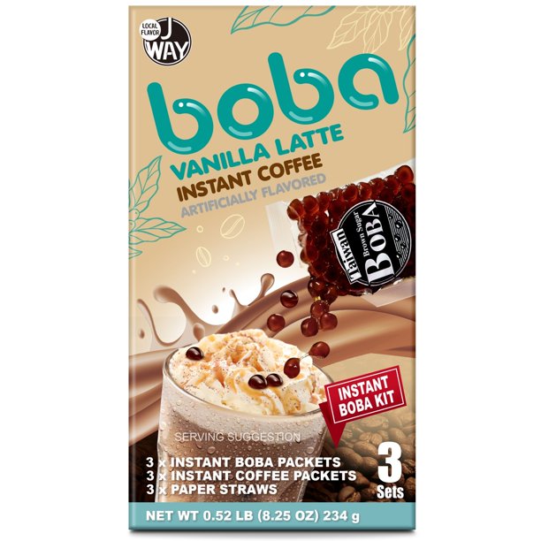 J Way Instant Boba, Vanilla Latte, 3 Drink Kit - Walmart.com