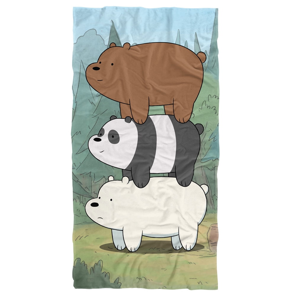 We Bare Bears Bear Stack Officially Licensed Beach Towel 30' X 60 ...