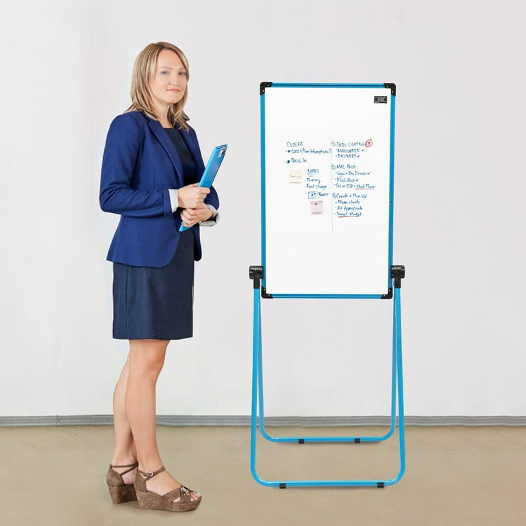 Free Standing Magnetic Writing White Board Double Side Dry Erase Boards Adjustable 36 24