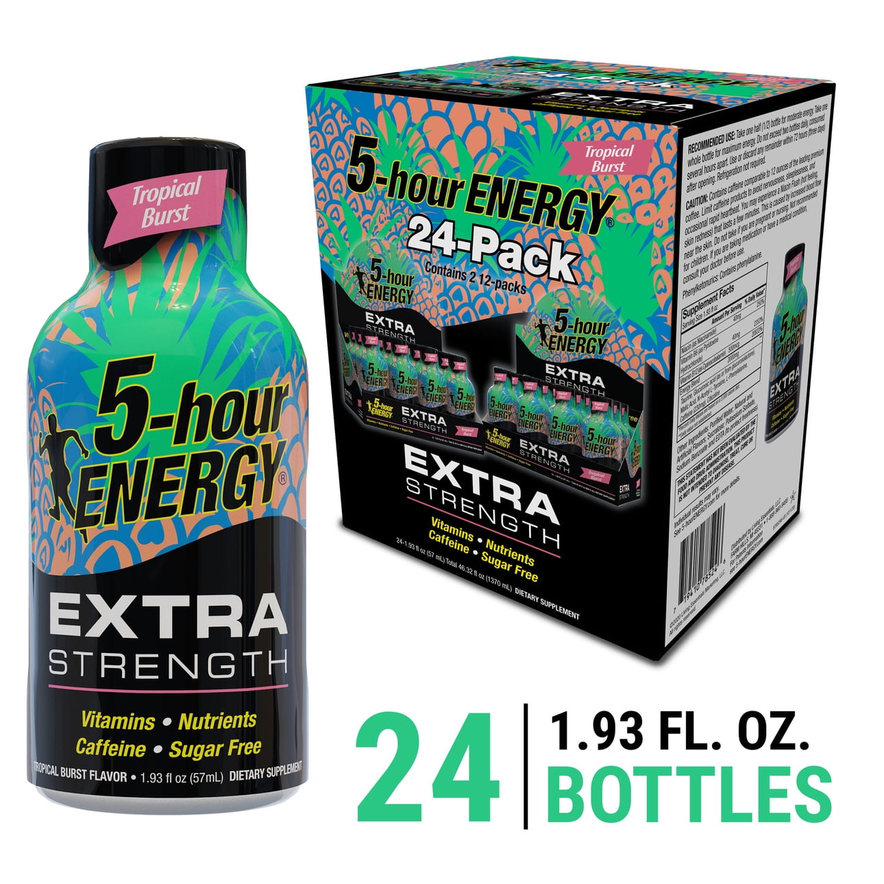 5-hour ENERGY® Shot, Extra Strength Tropical Burst, 1.93 oz, 24 Count ...