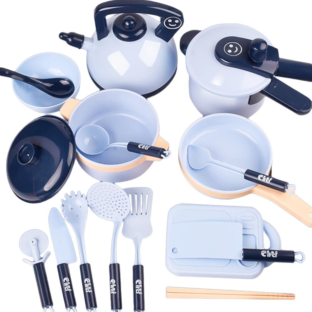 TureClos Kitchen Pretend Toys Set for Kids Pots and Pans Educational ...