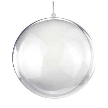 Large Crafts Decorative Clear Round Ornament Ball Globe, Jumbo Fillable ...