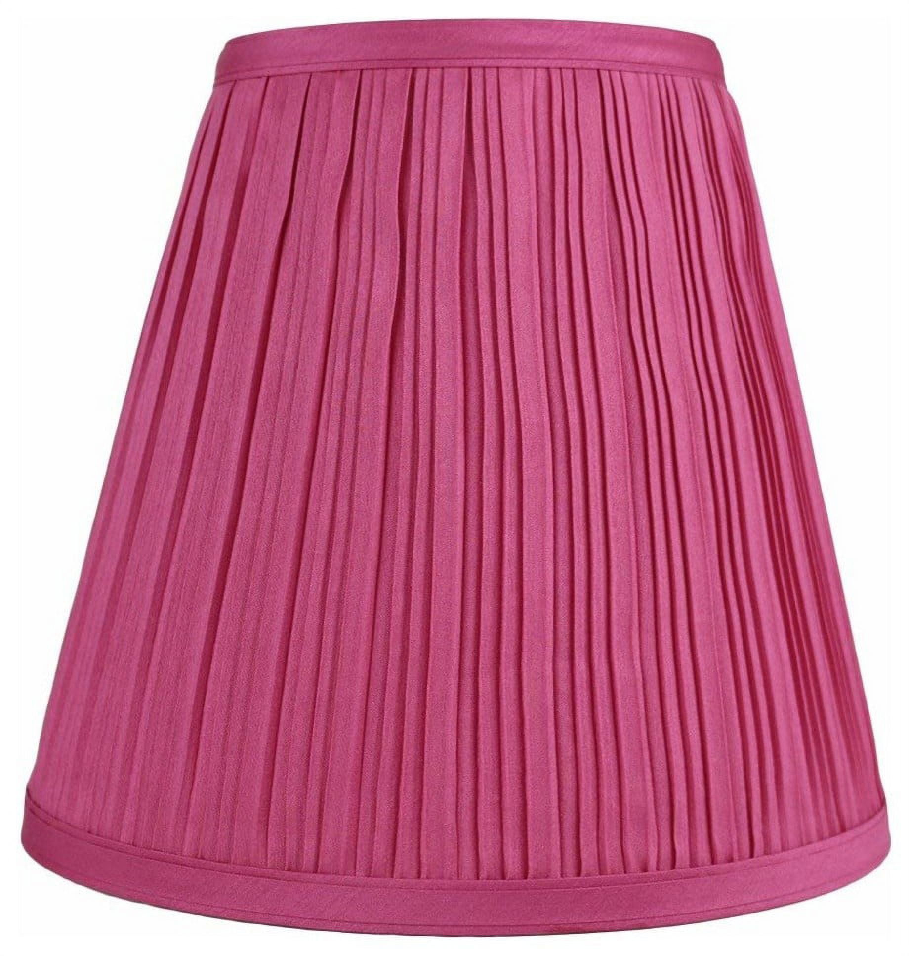 Urbanest Empire Lamp Shade 5x9x8.5", Fuchsia Pleated Faux Silk ...
