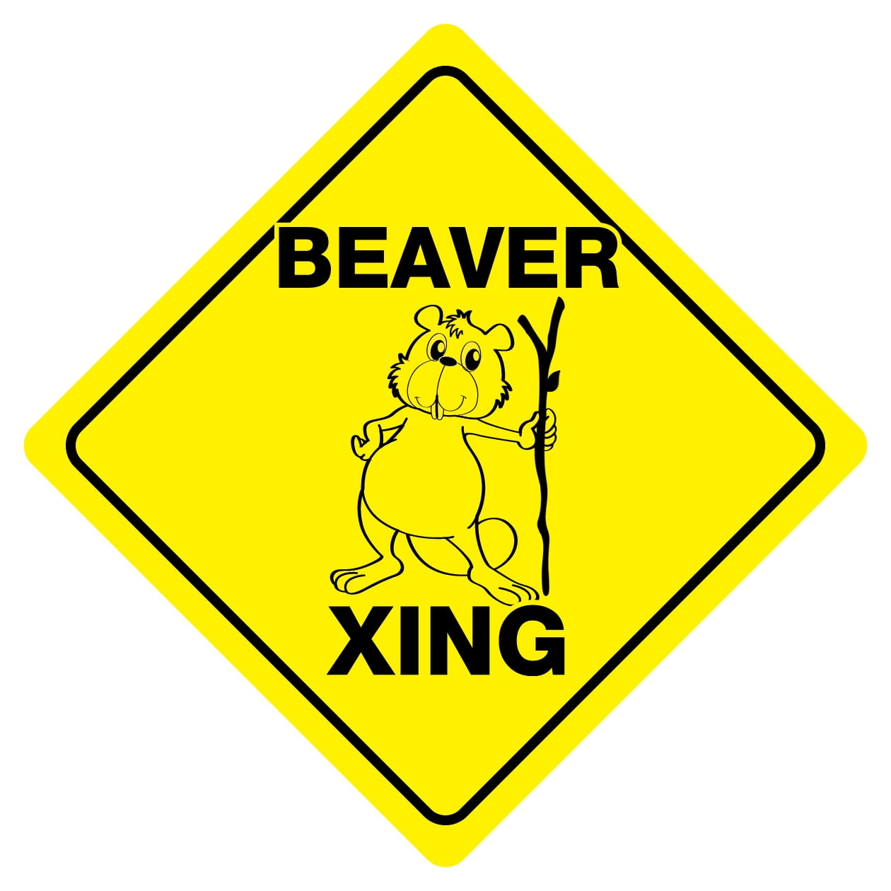 BEAVER CROSSING Funny Novelty Sign - Walmart.com