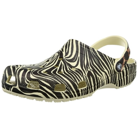 Crocs Unisex Classic Clogs | Leopard Print Shoes for Women, Bone/Multi ...
