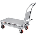 19-3/4" x 32" Stainless Steel Mobile Scissor Lift Table, 1000 Lb. Cap ...