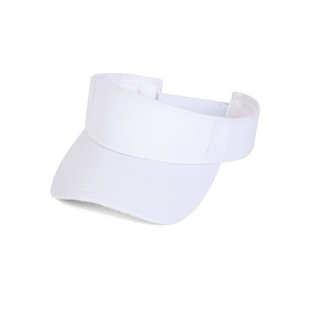 Summer Golf Solid White Adjustable Visor - Walmart.com