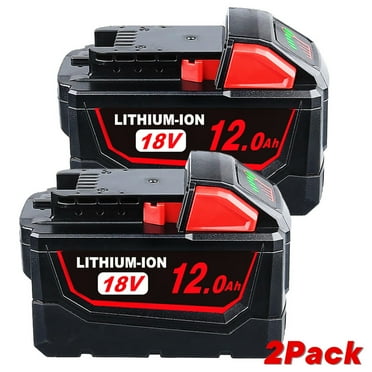 Milwaukee M12 High Output Cordless Redlithium 12V 6Ah Battery 48-11-2460 - Two Pack - Walmart.com