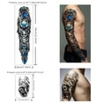 Yazhiji Extra Large Waterproof Temporary Tattoos 8 Full And Half Arm