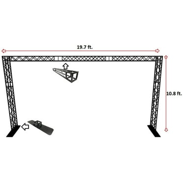 BLACK TRUSS ROUNDED ARCH KIT 10 FT Width 8.7 ft. Height Mobile Portable ...