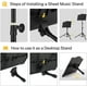 Donner Sheet Music Stand with Light, DMS-1 Portable Metal Ipad Music ...