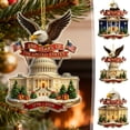 250th Anniversary USA Ornament Christmas Tree Shaped Pendant Eagle ...