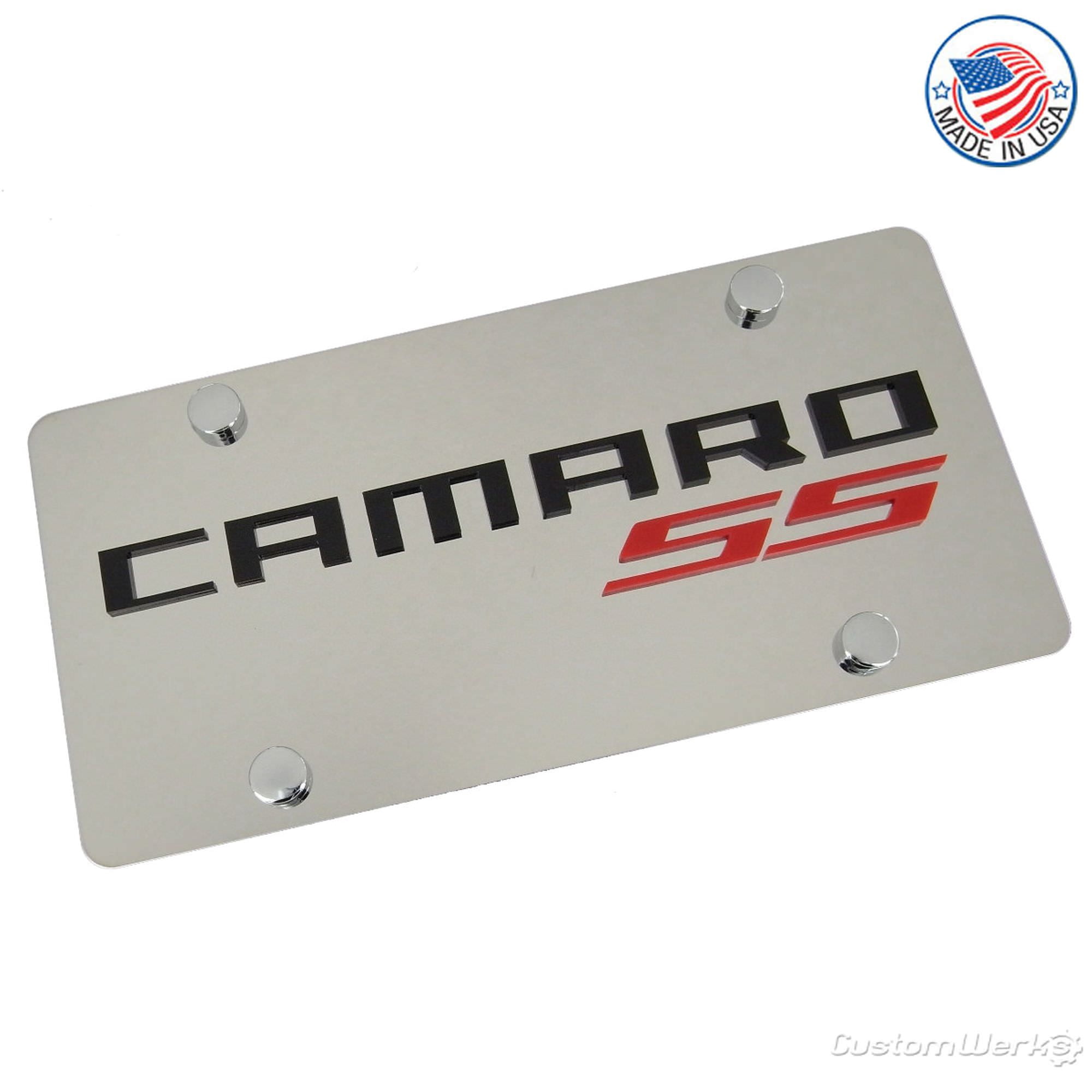 Chevy Camaro SS Dual Logo License Plate (Chrome) - Walmart.com