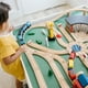 Melissa & Doug Deluxe Wooden Railway Train Set (130+ pcs) - Walmart.com