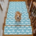 Blue Palm Tree Stair Treads Non Slip for Steps Summer Tropical Country ...