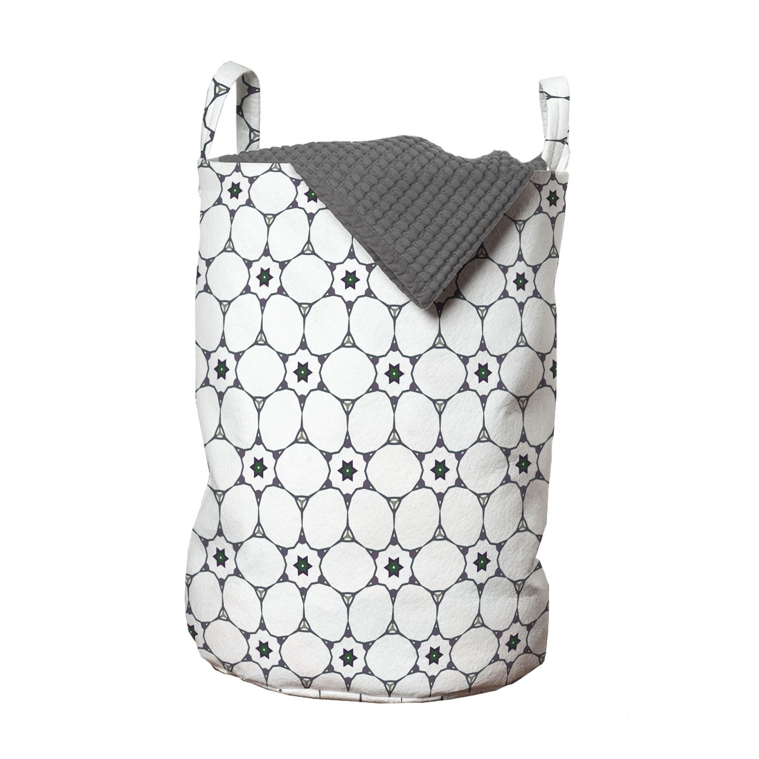 Abstract Laundry Bag, Repetitive Vintage Look Flowers Illustration ...