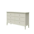 Desert Fields Eclectic Boho 6-Drawer Dresser, Soft White - Walmart.com