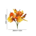 Artificial Fall Maple Leaf Picks with Dried Grain Stems for ...