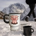 3drose, Cute Fun Creative Pink Pig Cartoon, 14oz Stainless Steel Travel ...