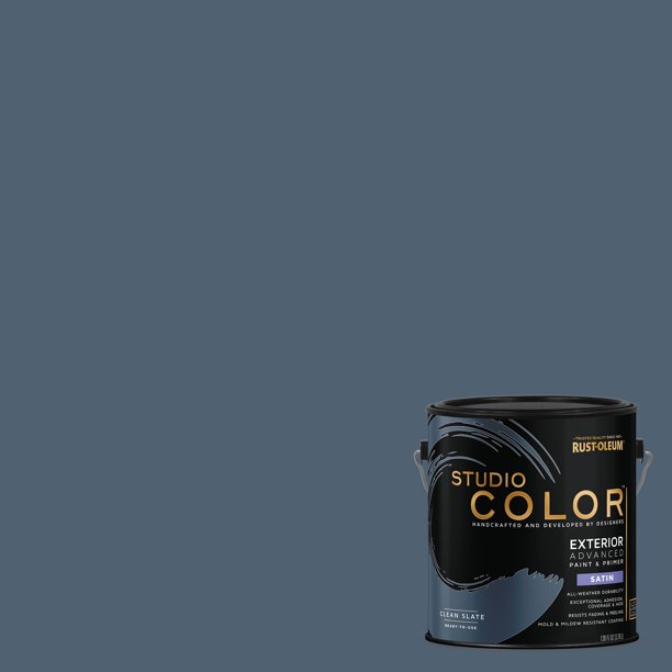 Clean Slate, Rust-Oleum Studio Color Paint + Primer Exterior Satin ...