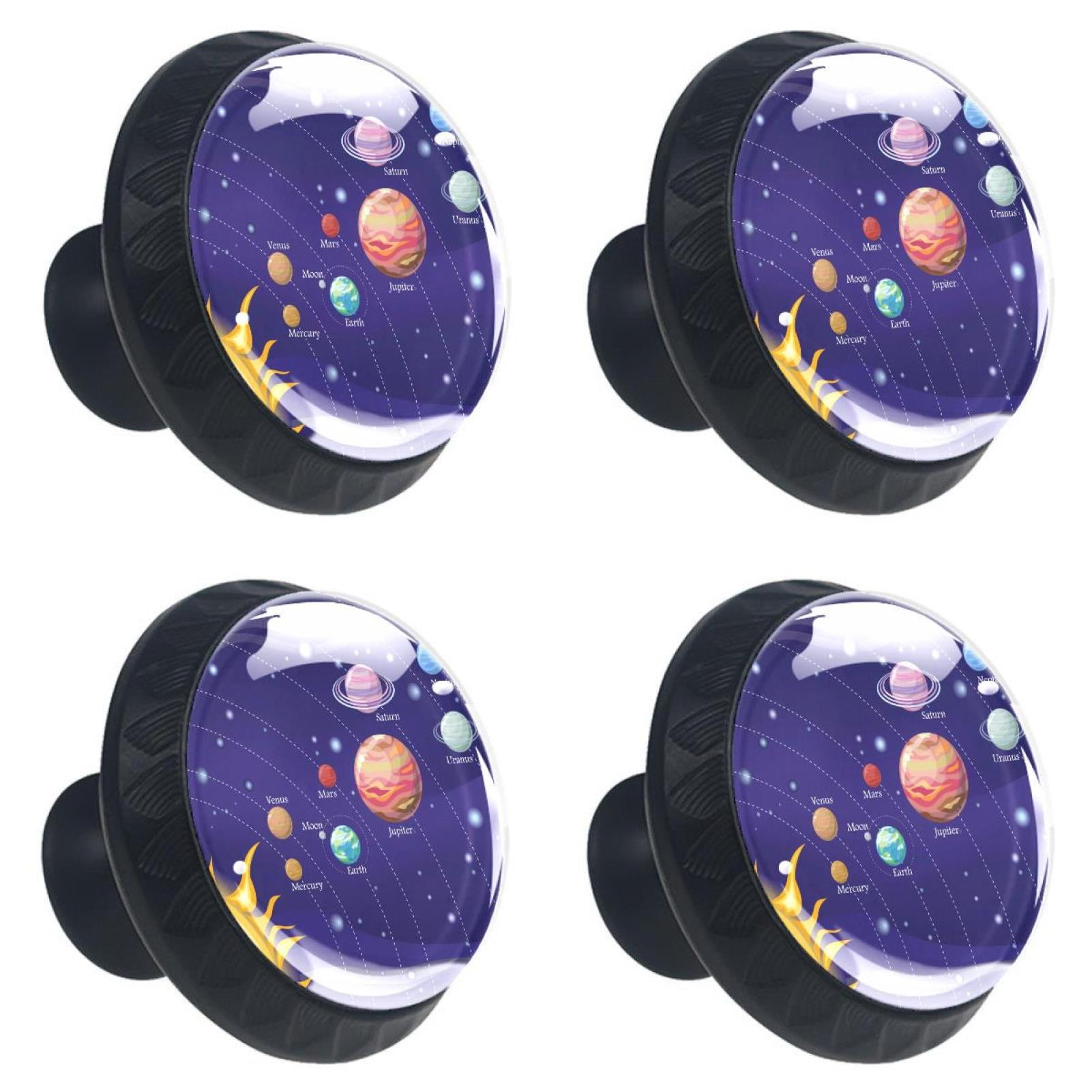 4 Pcs Solar System Galaxy Knobs for Kitchen Cabinet Cupboard Dresser ...