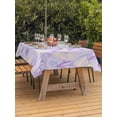 Abstractions Floral Rectangle Outdoor Tablecloth with Umbrella Hole ...
