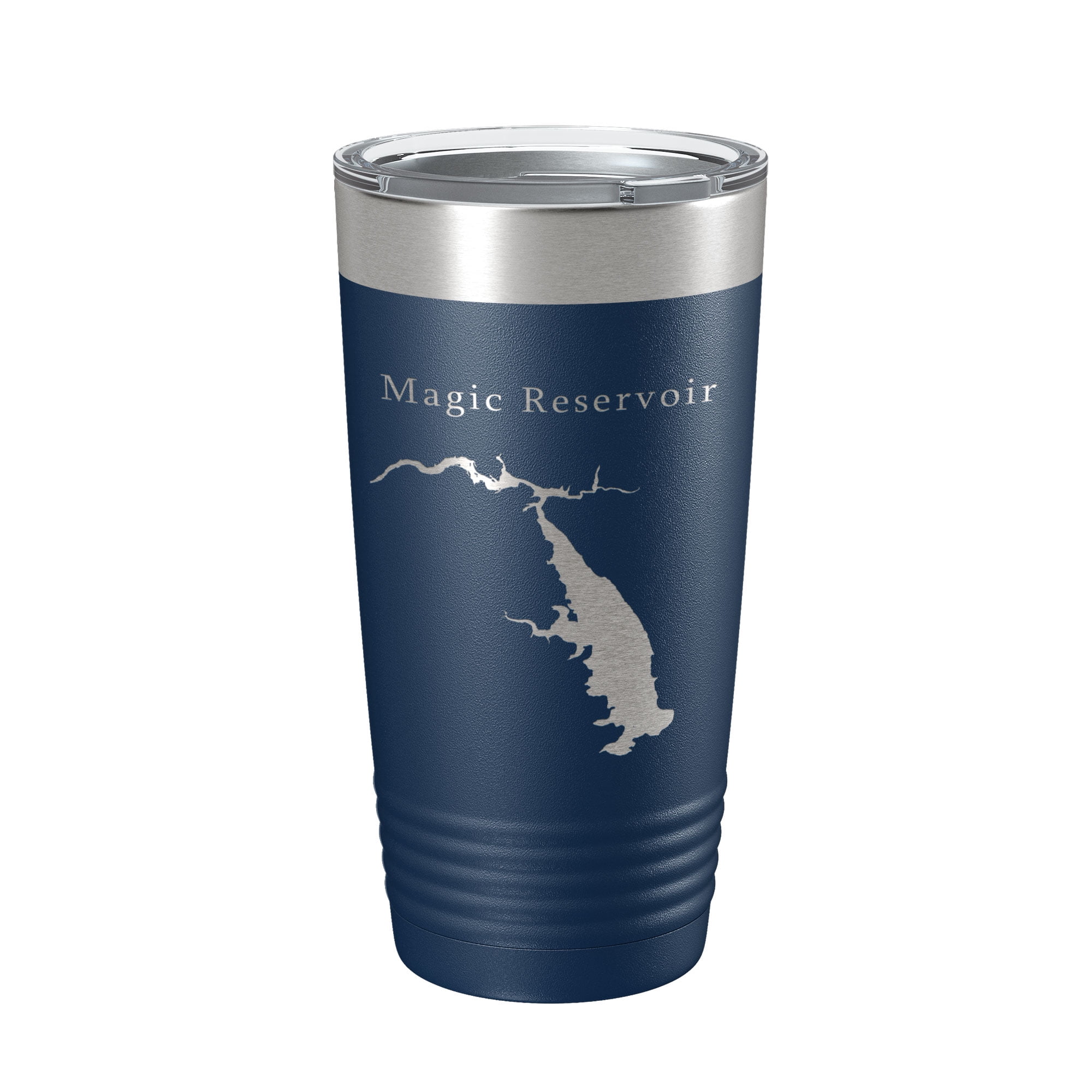 Magic Reservoir Tumbler Lake Map Travel Mug Insulated Laser Engraved ...