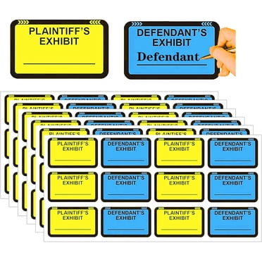 Legal Exhibit Stickers 1X1.65 inch Coded Exhibit Labels for Office ...