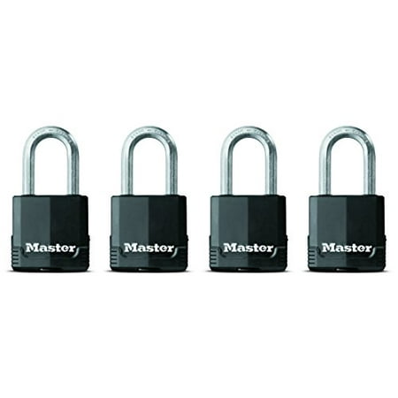 Master Lock Padlock, Magnum Covered Laminated Steel Lock, 1-7/8 in ...