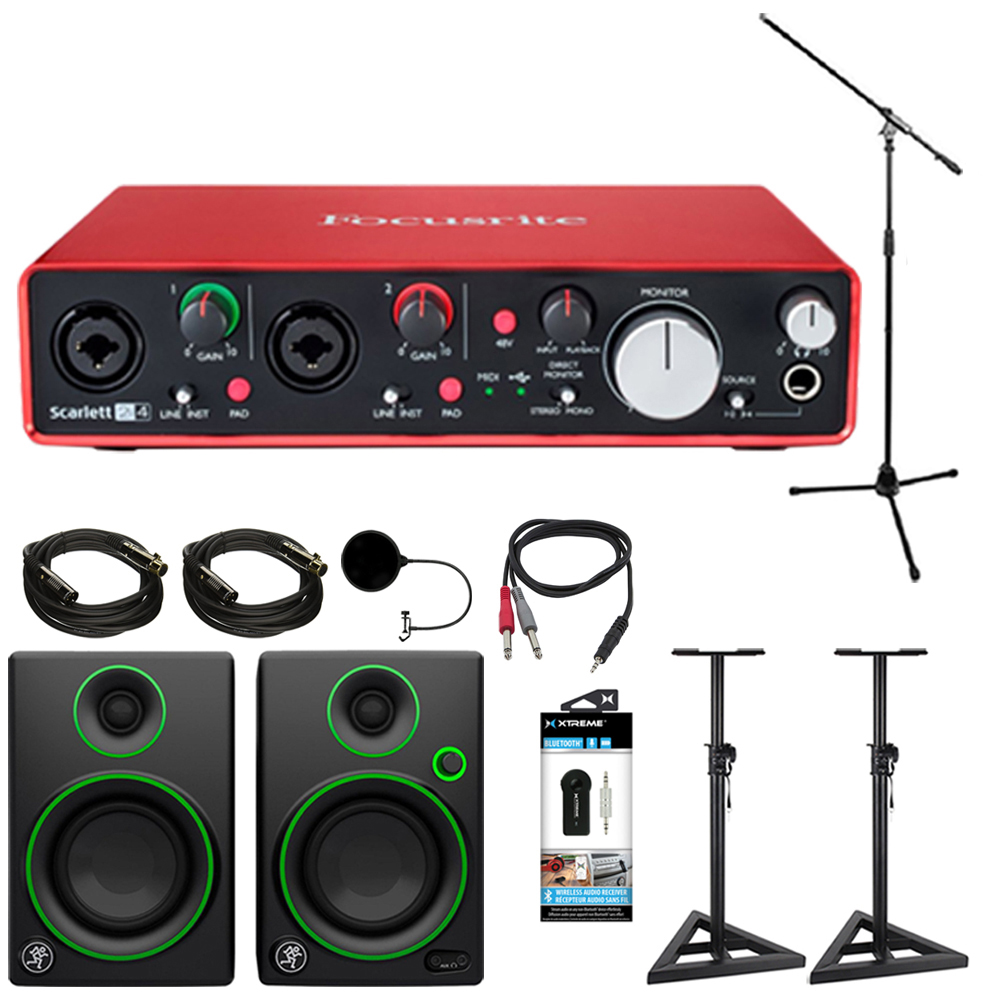 Focusrite Scarlett 2i4 USB Audio Interface (2nd Gen) + Mackie CR Series ...