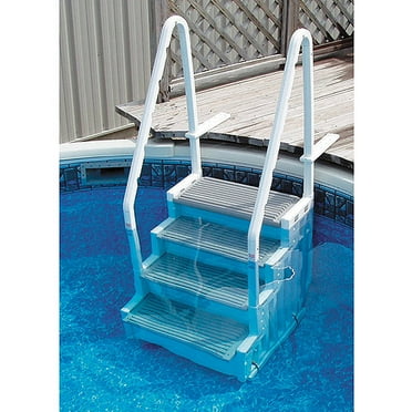 Confer Plastics Access Pool Step 1 (Warm Grey with Blue Steps ...
