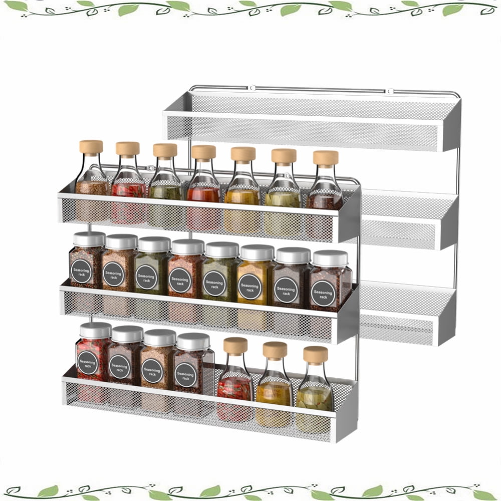 Fuleadture 2 PC 3 Tier Spice Racks,Spice Rack Organizer for Cabinet in ...