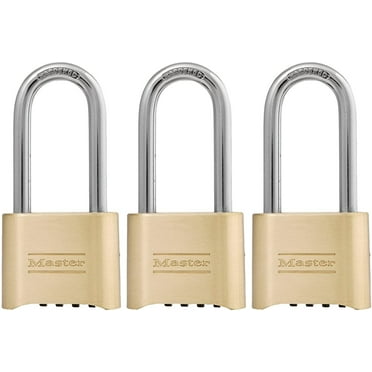 Master Lock Model No. 175D 2in 51mm Wide Set Your Own Combination Solid Body Padlock Set of 4 ...