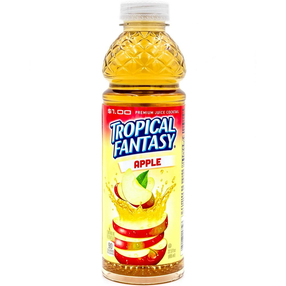 Tropical Fantasy Premium Juice Cocktail, Apple, 22.5 Fl Oz - Walmart ...