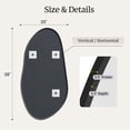 Large Irregular Wall Mirror 38" x 20", Asymmetrical Black Bathroom ...