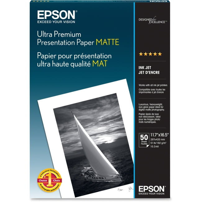 Click here for Epson Matte Paper - A3 (11.7 In X 16.5 In) prices