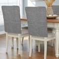 Dark Gray Solid Chair Back Covers Set of 1 Minimalist Cloth Cool Gray ...