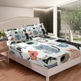 Cat Bedding Set Twin Size, Cartoon Cat Bed Sheets For Grils Teens ...