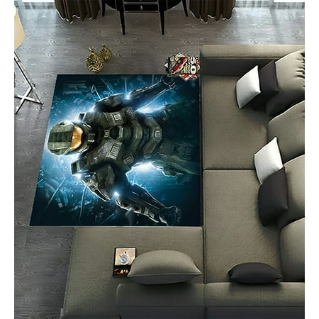 DEYOU Master Chief Science Fiction Video Game Halo Area Rugs 5 x 7ft ...