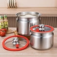 Stainless Steel Preservation Containers Secure Locking Lids Large ...