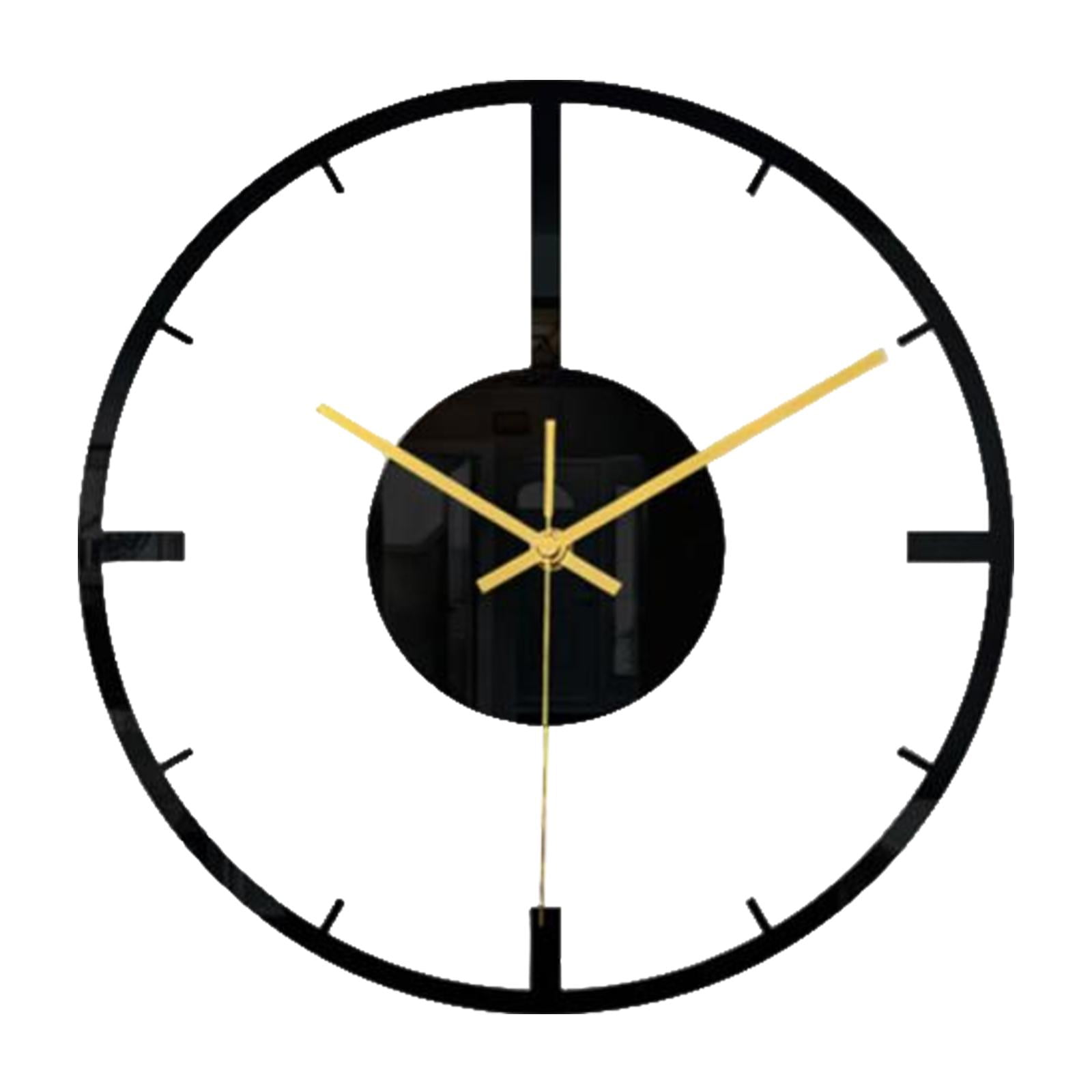 Nordic Clock Mirrored Silent Non-Ticking Clocks 12inch Decorative ...