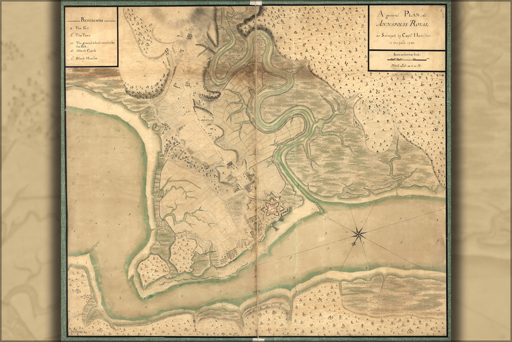24"x36" Gallery Poster, map of Annapolis Royal nova scotia 1753 ...